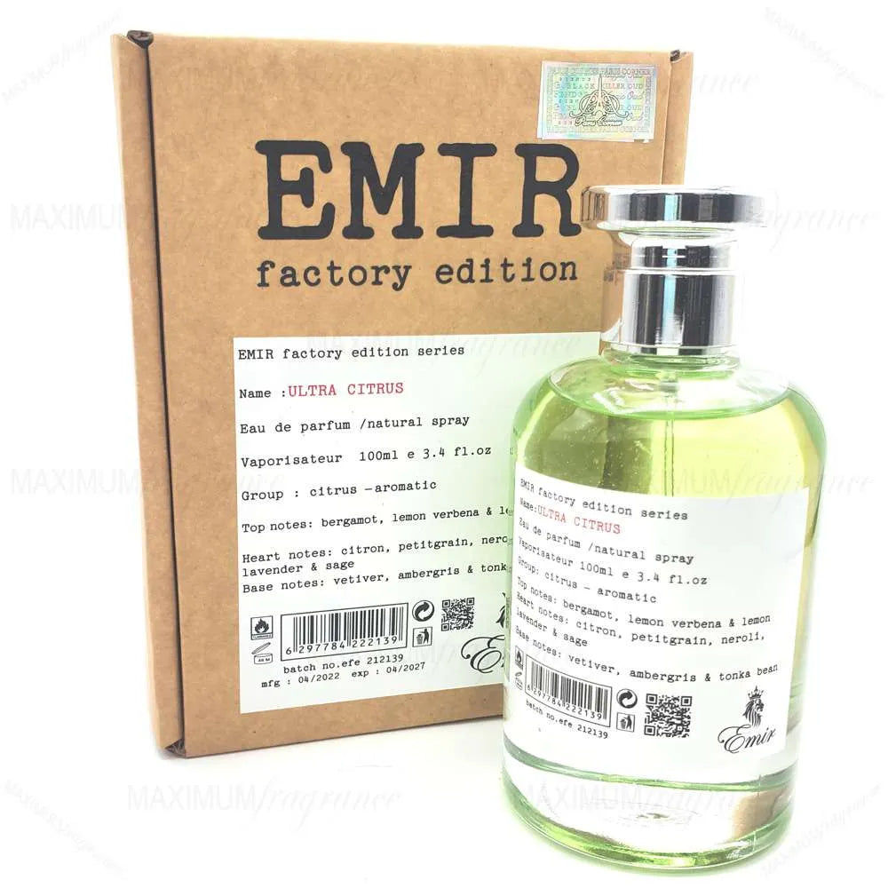 Emir Ultra Citrus Factory Edition 100ml Eau De Parfum - Rio Perfumes